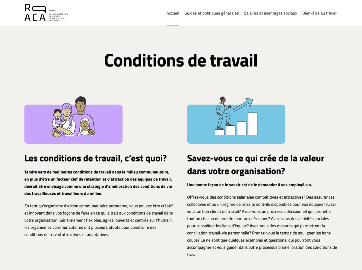 Conditions de travail dans le milieu communautaire – L’R des centres de femmes du Québec